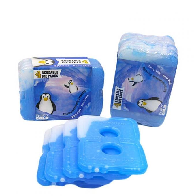 Slim Mini Ice Packs Rigid Plastic Food Grade HDPE Hard Shell For Lunch Bags