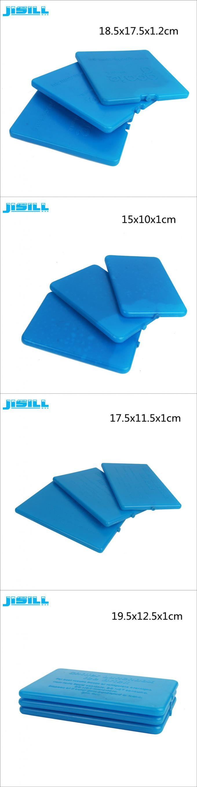 Custom Color Plastic Lunch Ice Packs Rigid Food Fresh Storage MSDS Approved