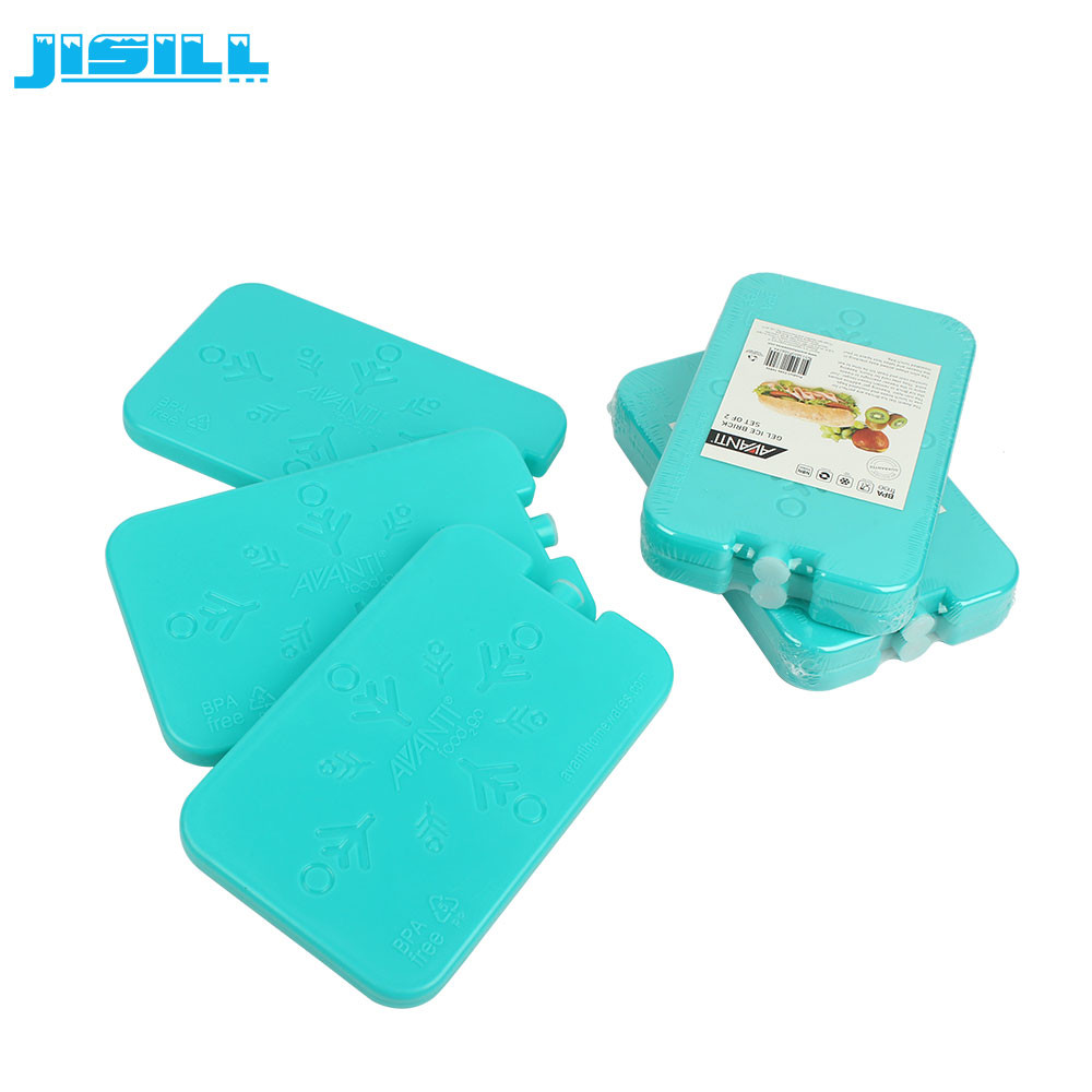 Blue Hard Plastic Reusable Slim Lunch Ice Packs For Cooler Bag For Food ...