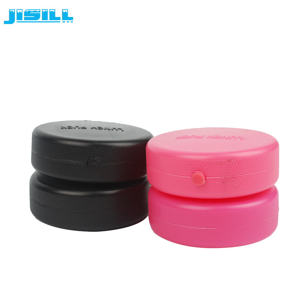 Customized Plastic Round Mini Ice Packs , Colorful Ice Hockey Puck For ...