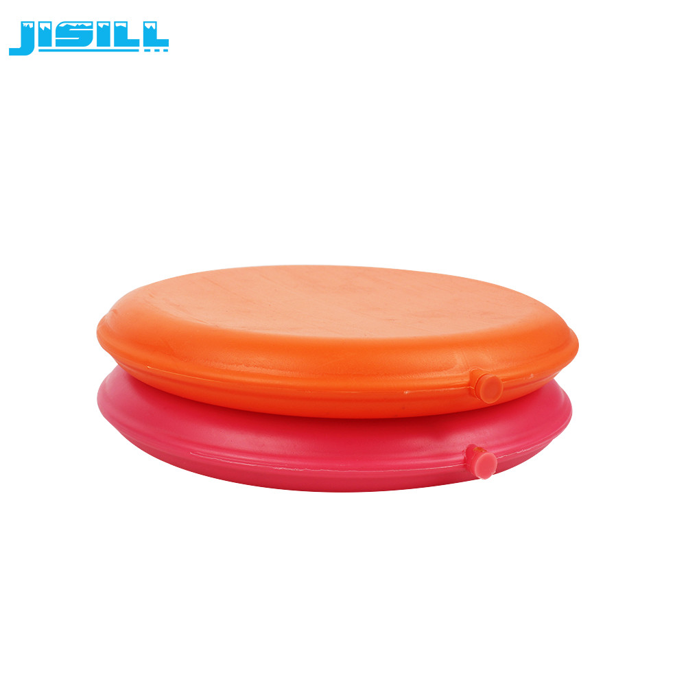Hard HDPE Outer Material Cool Gel Ice Packs Round Shape For Food Meat ...