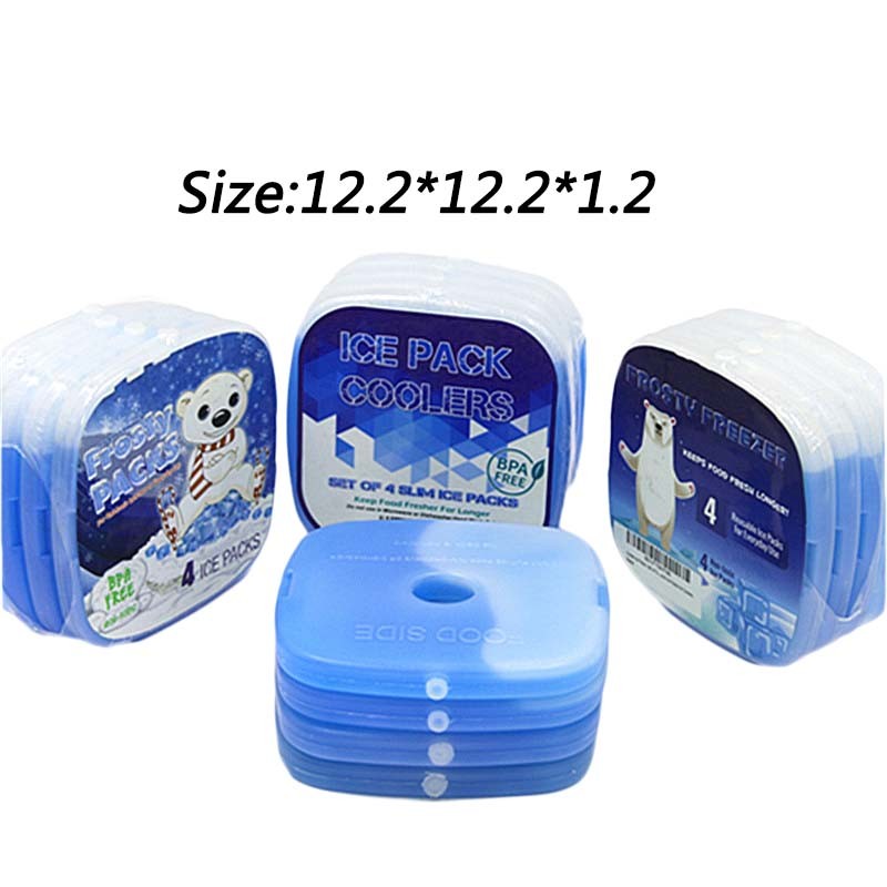 130ml Fit & Fresh Cool Coolers Slim Lunch Ice Packs Hard Plastic ...